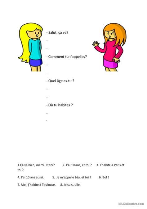 Se présenter Français FLE fiches pedagogiques pdf doc