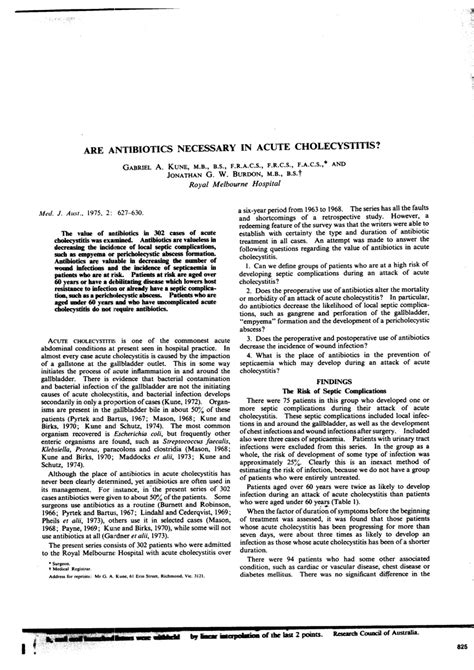 Pdf Are Antibiotics Necessary In Acute Cholecystitis