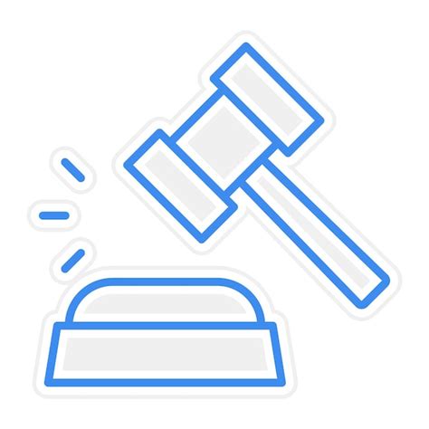 Premium Vector Judge Hammer Vector Illustration