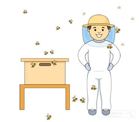 People Animated Clipart Beekeeper With Bees Animation