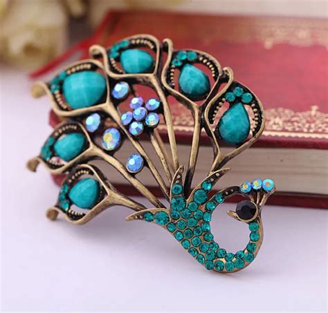Online Buy Wholesale Peacock Brooch From China Peacock Brooch