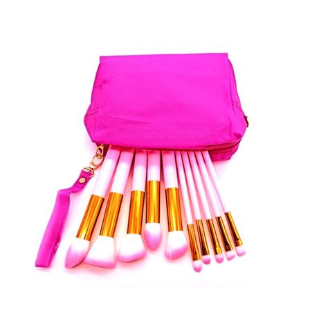 Lovanor Set De 10 Pinceaux Visage Et Yeux Trousse à Prix Pas Cher