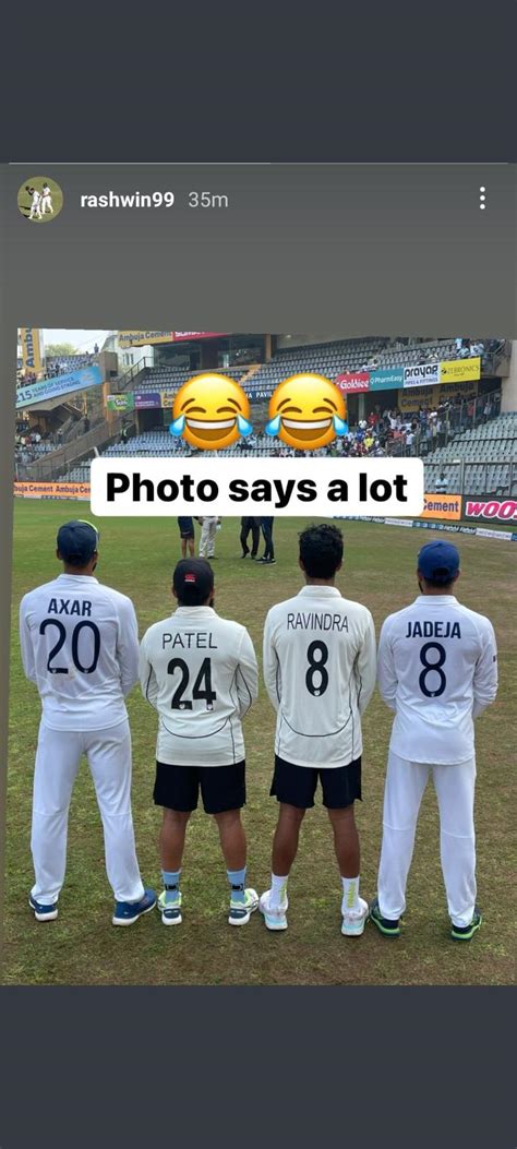 Ashwins Insta Story Rcricket