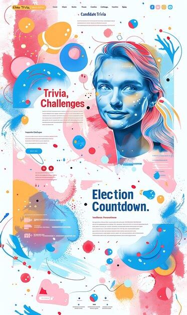 Playful Layout Web With Bubble Effect Whimsical Website Layo Inspired Political Web Layout Idea