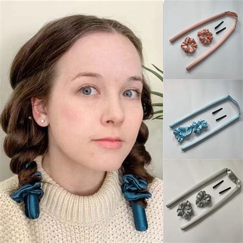 Heatless Curling Rod Headband No Heat Silk Curls Ribbon Hair Rollers