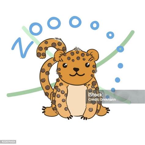 낙서 귀여운 표범 손으로 그려진된 그래픽의 그림 고양잇과에 대한 스톡 벡터 아트 및 기타 이미지 고양잇과 귀여운 낙서