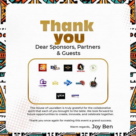 Thank You Sponsors Poster