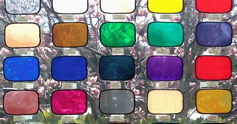 Gallery Glass Class Color Charts Dry Color Swatches And Pattern To