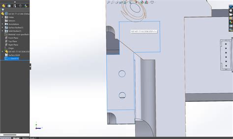 Trying To Extrude Sketch Up To Knit Surface What Am I Doing Wrong R