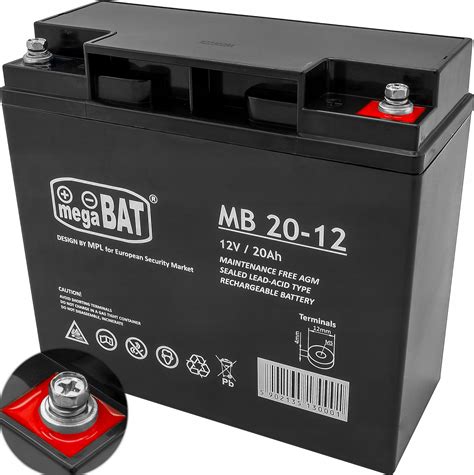 Mocny Akumulator AGM BEZOBSŁUGOWY 12V 20Ah wymiar 18Ah ALARM UPS