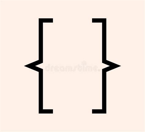 Curly Braces Punctuation Mark Black Icon Square Brackets Symbol For Typing Or Typography