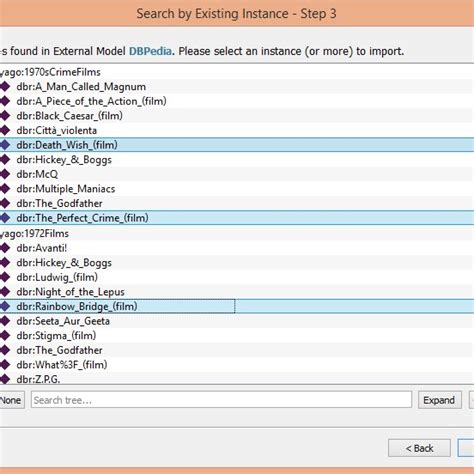 Selection Of Instances From Different Classes Declared Via Rdftype