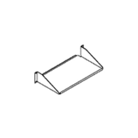 Chatsworth Products Cpi SMALL SGL SIDED SHELF HX WX D SOLID ALUM LB CAP WHITE