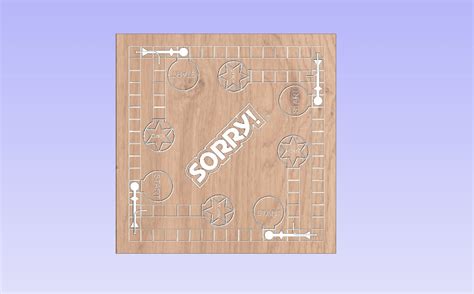 Hand Drawn Sorry Board Game Template For Cnc Or Laser Cutter Etsy
