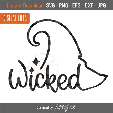 Wicked Svg Witch Hat Svg Wicked Witch Svg Halloween Svg Halloween