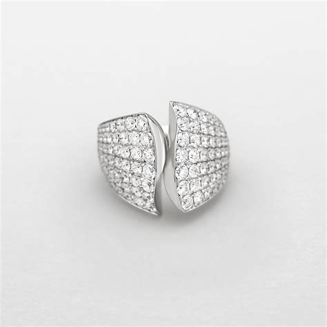 Anello Fascia Oro Bianco E Diamanti AB16945 Giorgio Visconti