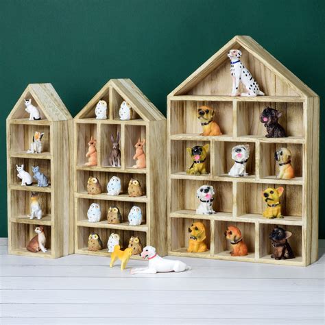 Ikee Design® House Shaped Wooden Shadow Cubby Box Display Shelf 3 Sets