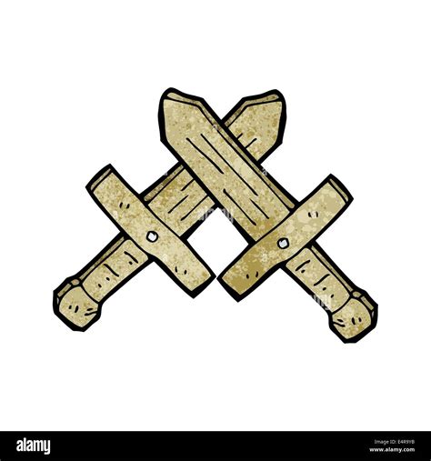 Cartoon Wooden Swords Stock Vector Image And Art Alamy