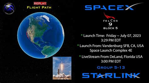 🚀 Replay ~ Spacex Falcon 9 ~ Starlink Group 5 13 🚀 Youtube