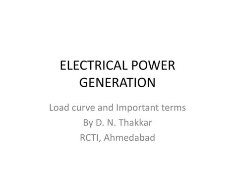 Load Factor And Demand Factor PPTX Load Factor And Demand Factor PPTX