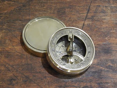 Boot Polish Style Compass Sundail Can Be Engraved With Your Etsy