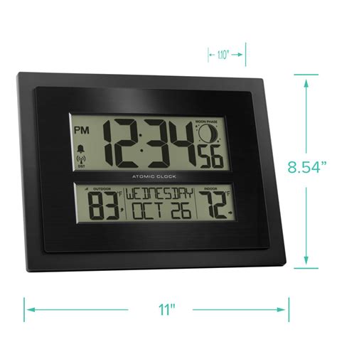 Ebern Designs Danaisa Atomic Digital Clock With Outdoor Temperature And