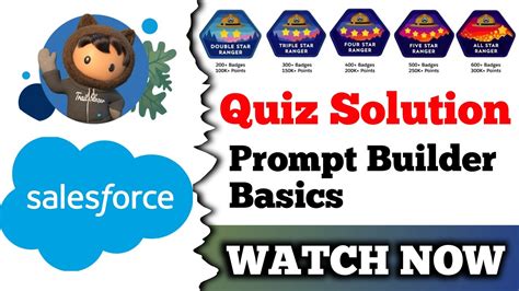 Prompt Builder Basics Salesforce Trailhead Quiz Solution Youtube
