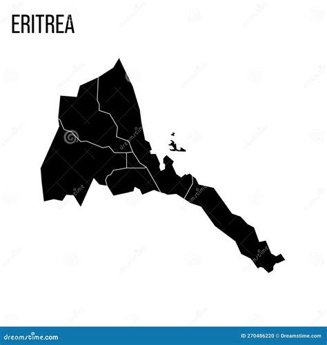 Eritrea Political Map Of Administrative Divisions Vector Illustration