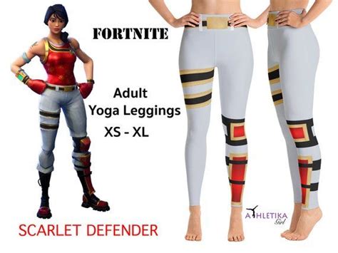 Scarlet Defender Fortnite Battle Royale Adult Yoga Leggings Cosplay