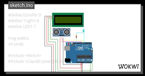 Latihan Sensor Jarak Ultrasonik Lcd Led Copy Wokwi Esp32 Stm32