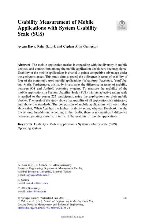 Pdf Usability Measurement Of Mobile Applications With System