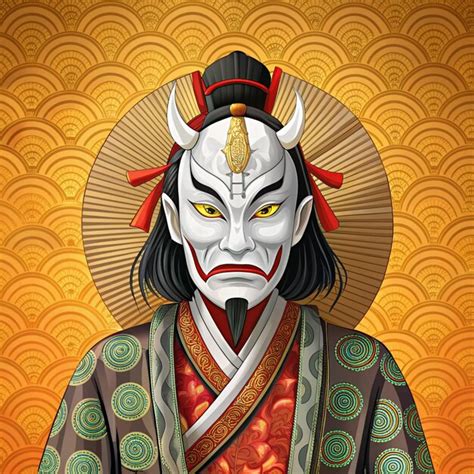 A Poster Of A God With A Gold Background And A Red And Gold Background