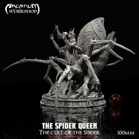 3d Printable Spider Queen Boss 100mm By Arcanum Workshop
