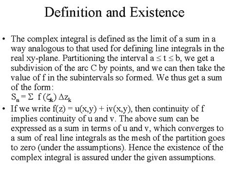 Complex Integration Complex Integrals Are Basically Line Integrals