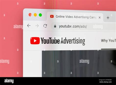 ostersund sweden aug 26 2022 youtube advertising website youtube
