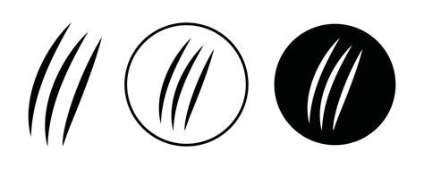 Claws Scratches Outline Icon Collection Or Set Claws Scratches Thin Line Art 47697560 Vector