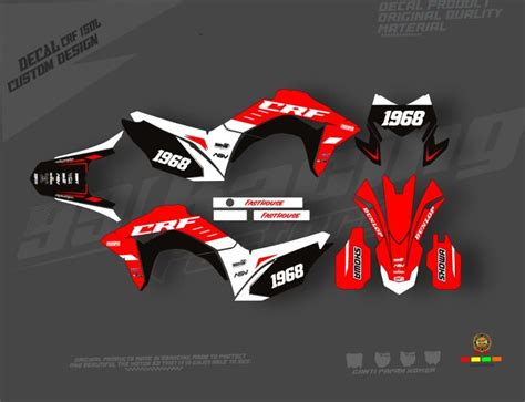DECAL CRF L MERAH PUTIH BISA REQUEST NAMA DAN NOMOR Lazada Indonesia