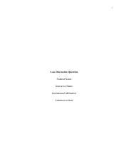Law Discussion Question Docx 1 Law Discussion Question Student Name