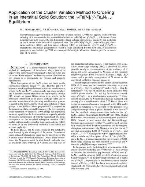 Pdf Application Of The Cluster Variation Method To Ordering In An