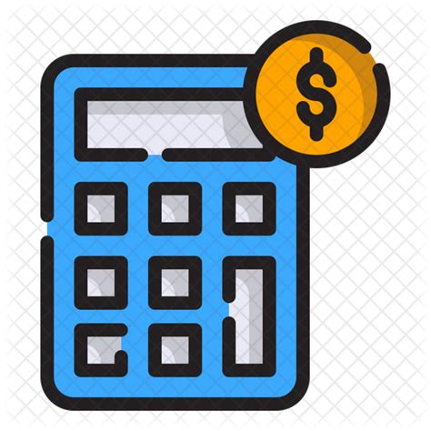 Financial Calculation Icon Download In Colored Outline Style