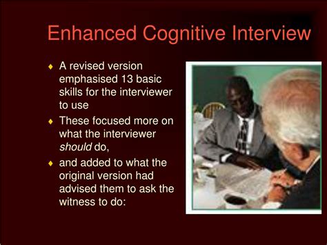 Ppt The Cognitive Interview Powerpoint Presentation Free Download