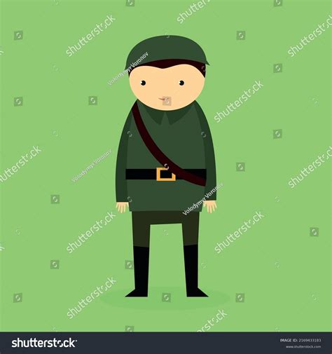 Soldier Military Uniform Helmet Stock Vector Royalty Free 2169433183