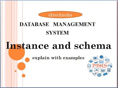 DBMS Instance and schema | database instance and schema explain with ...