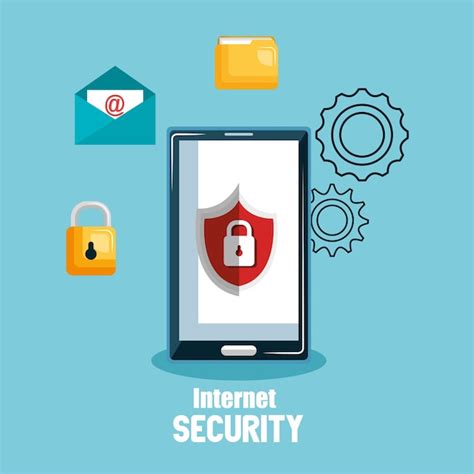 Icônes De Concept De Sécurité Internet Vecteur Premium