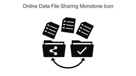 Online Data File Sharing Monotone Icon In Powerpoint Pptx Png And Editable Eps Format Ppt Slide
