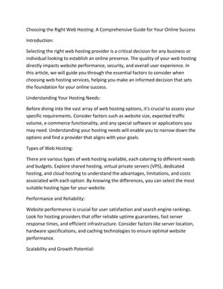 Web Hosting PDF