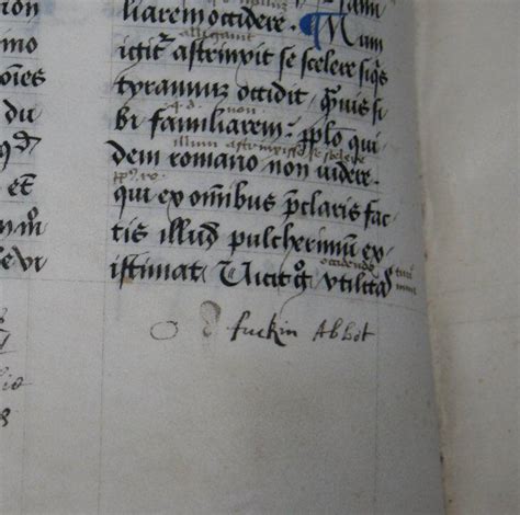 A Marginal Note Written By A Disgruntled Scribe England 1528 R