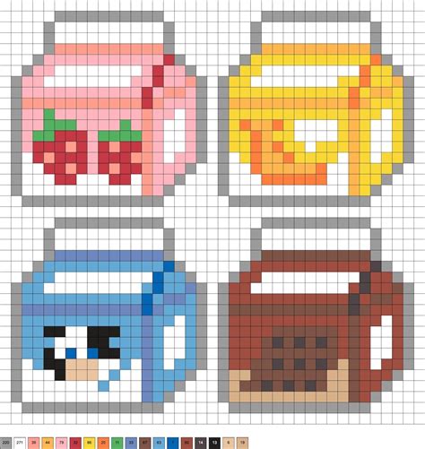 Milk Boxes Pixel Perler Beads Art Can Be Fridge Magnet Etsy Artofit