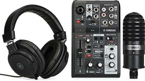 Yamaha Ag03mk2 Black Live Streaming Kit With Mixerusb Interface