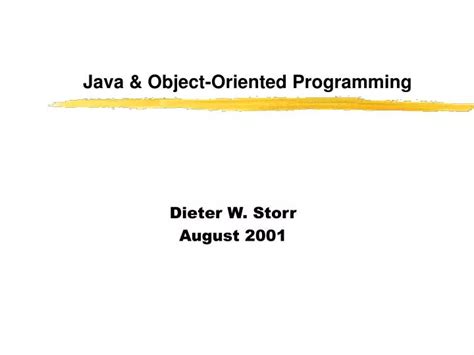 Ppt Java And Object Oriented Programming Powerpoint Presentation Id